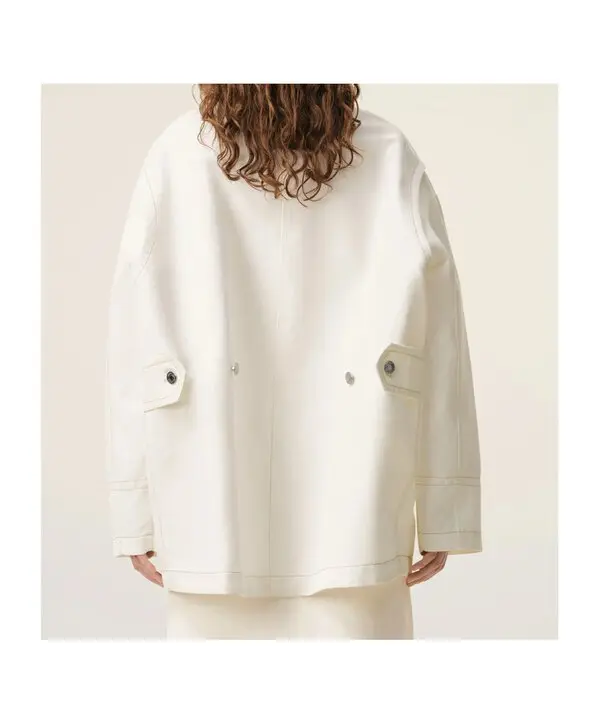 Ami Long-sleeved Work Jacket - White Cream