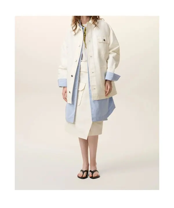 Ami Long-sleeved Work Jacket - White Cream