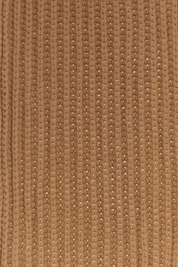 Gucci Logo Detailed Cable Knit Scarf - Beige