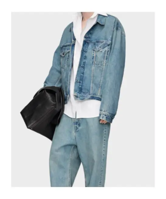 MAISON MARGIELA Handpainted Denim Jacket - Light Blue