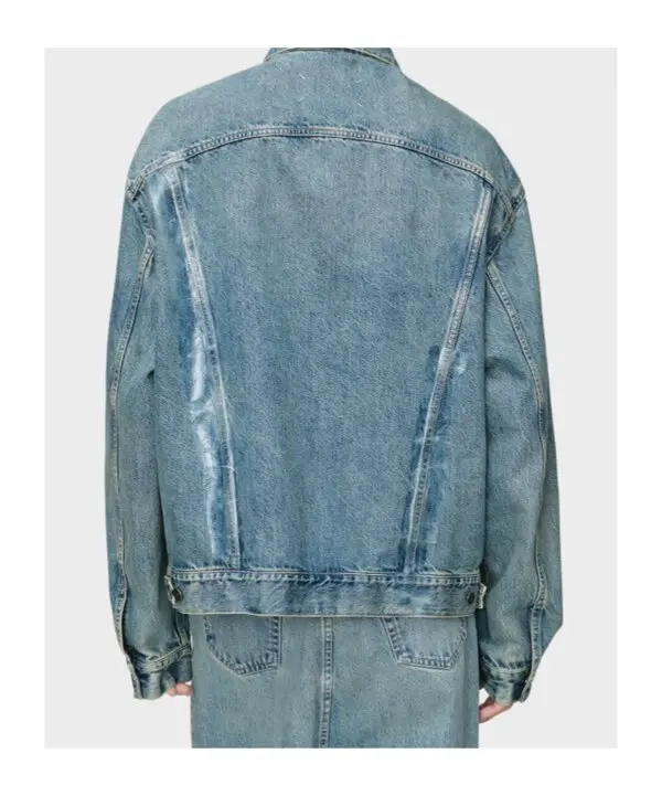 MAISON MARGIELA Handpainted Denim Jacket - Light Blue