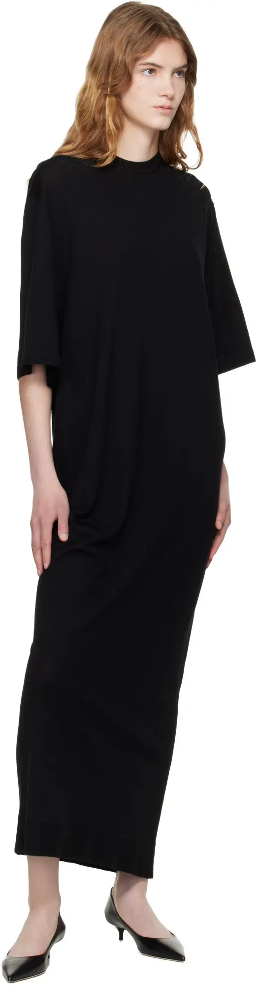 TOTEME Crewneck T-shirt Dress - Black