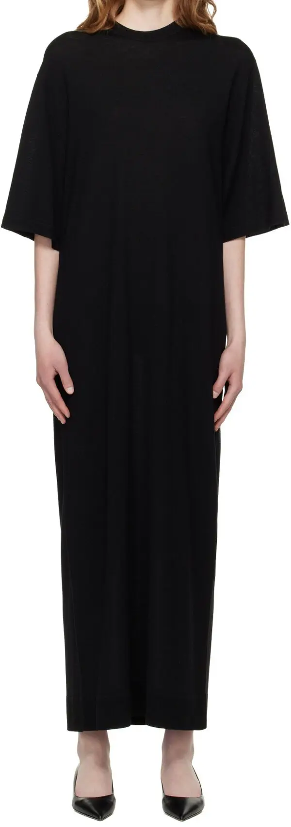 TOTEME Crewneck T-shirt Dress - Black