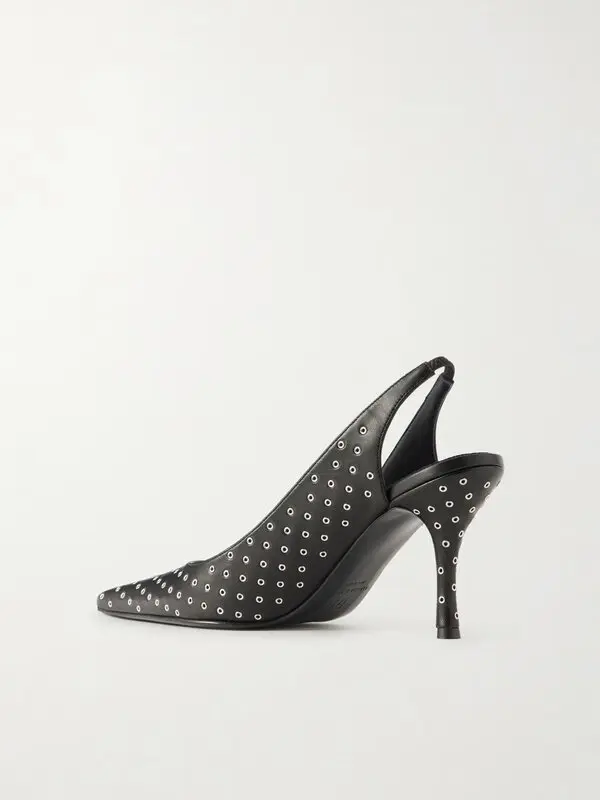 Magda Butrym Openwork High-heeled Sandals With Silver Studs