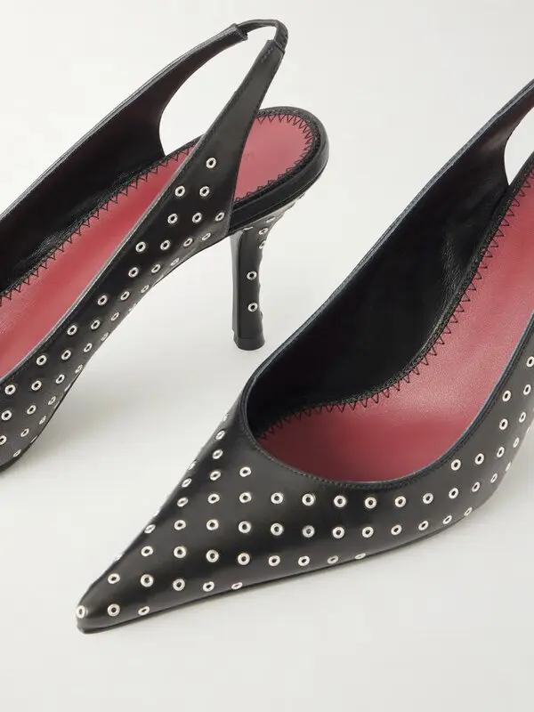 Magda Butrym Openwork High-heeled Sandals With Silver Studs