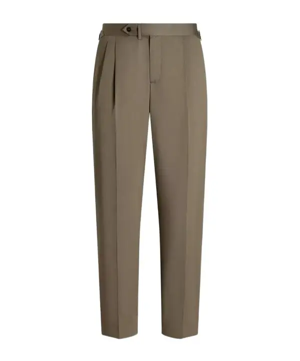 Dolce & Gabbana Pleated Gabardine Trousers - Brown