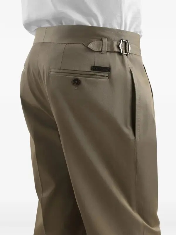 Dolce & Gabbana Pleated Gabardine Trousers - Brown