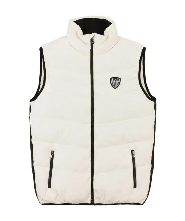 EA7 Quilted Sleeveless Down Jacket - White