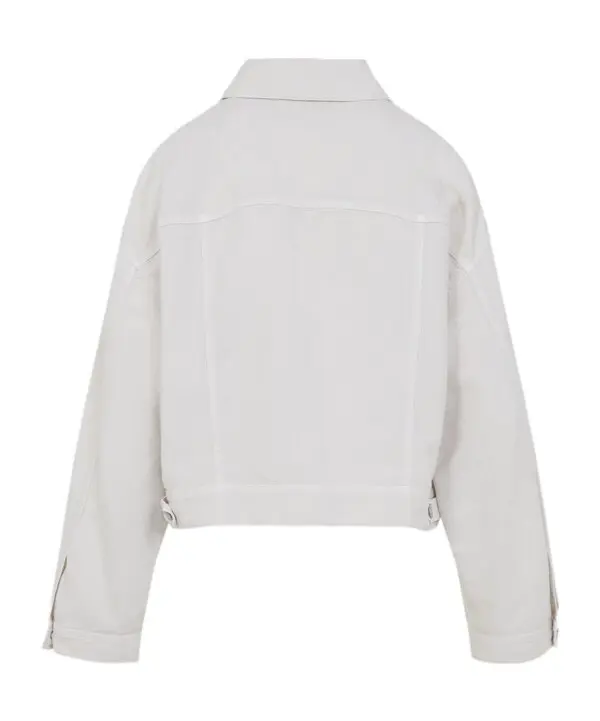 Brunello Cucinelli Cropped Long-sleeved Jacket - Chalk