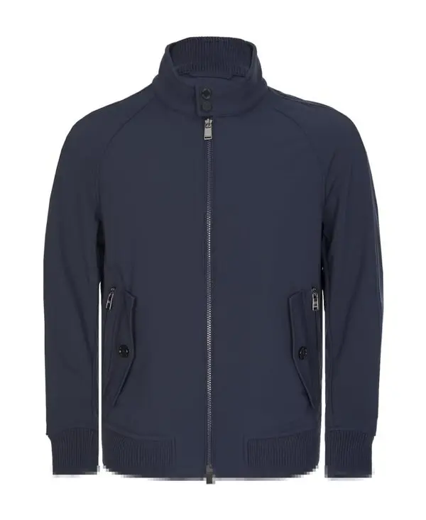 Hugo Boss Long Sleeve Zip Up Casual Jacket With Logo Details - Black