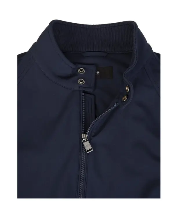 Hugo Boss Long Sleeve Zip Up Casual Jacket With Logo Details - Black