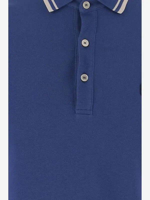 Valentino Garavani Logo Trim Collar Polo Shirt