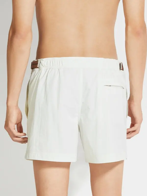 Zegna Branded Logo Swimming Shorts - White