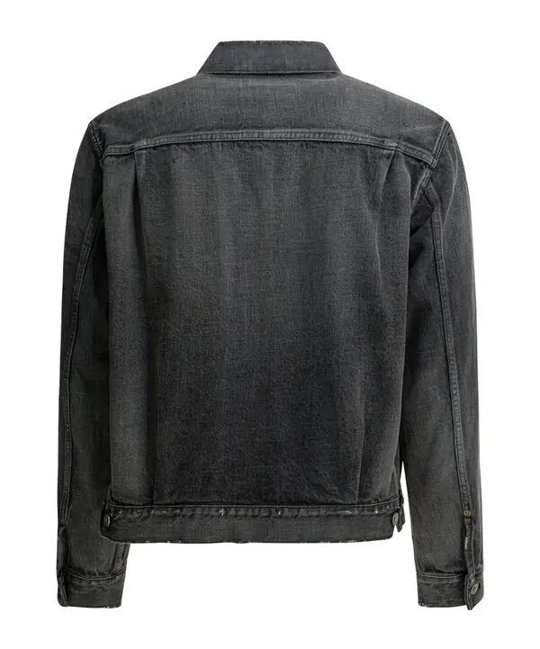 Sacai Checked Cuff Denim Jacket
