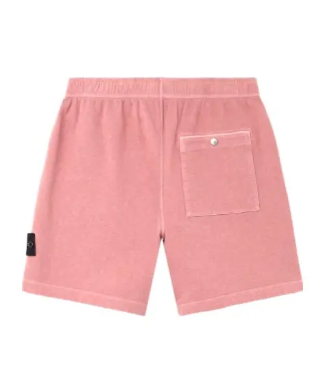 Stone Island Logo Patch Old Effect Shorts - Oleander