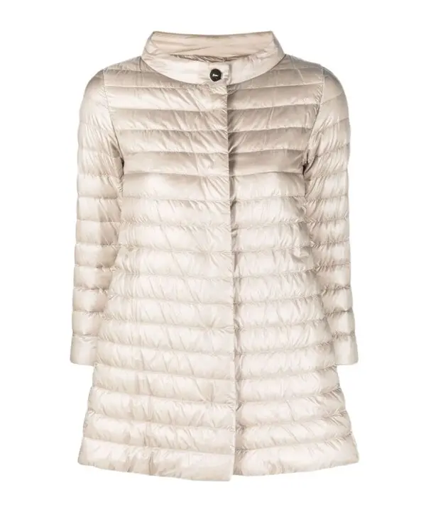 Herno Funnel Neck Quilted Down Jacket - White