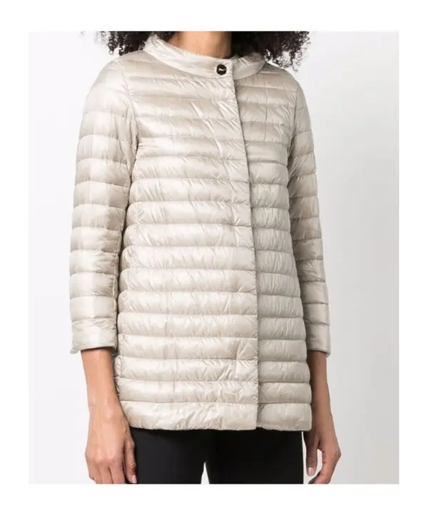 Herno Funnel Neck Quilted Down Jacket - White