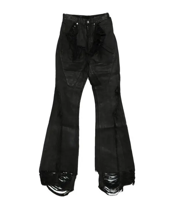 Rick Owens Frayed Jeans - Black