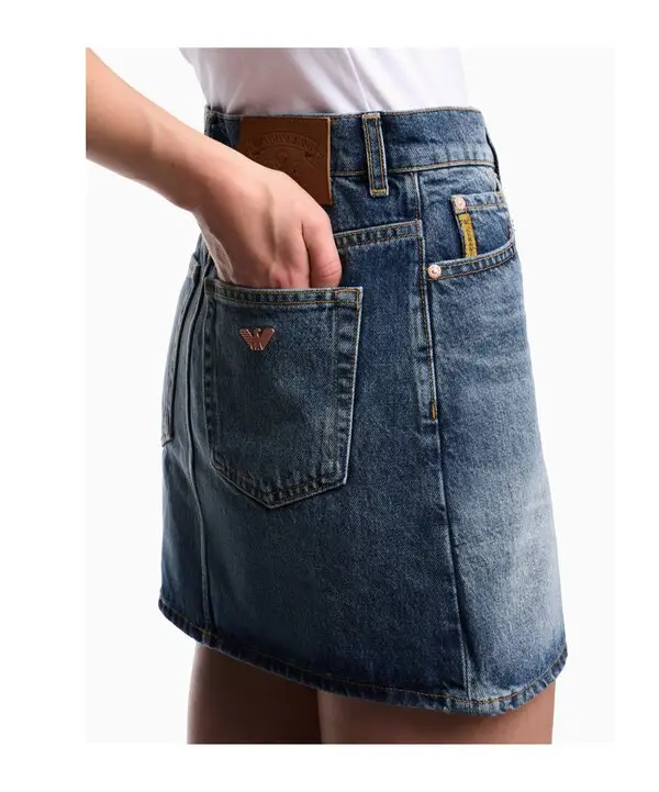 Emporio Armani Five-pocket Denim Miniskirt