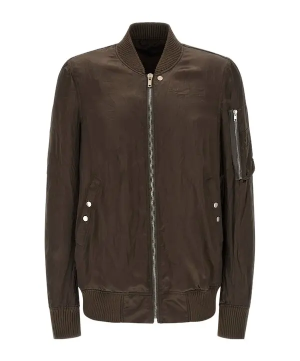 Rick Owens Classic Flight Bomber Jacket - Brown