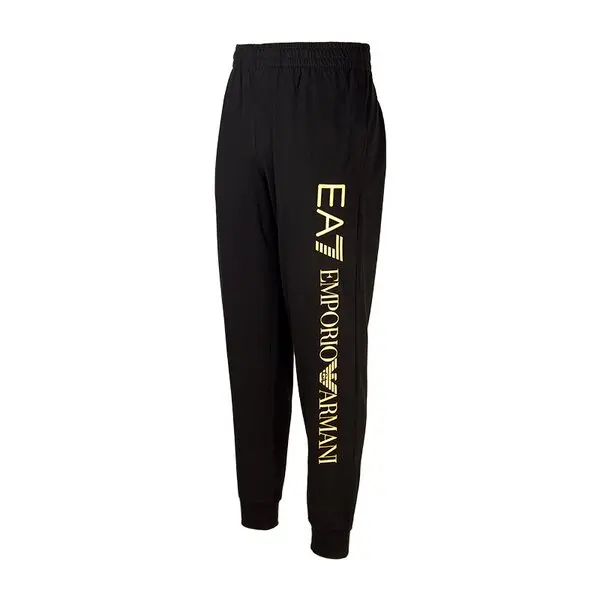 EA7 Logo Pattern Sweatpants - Black