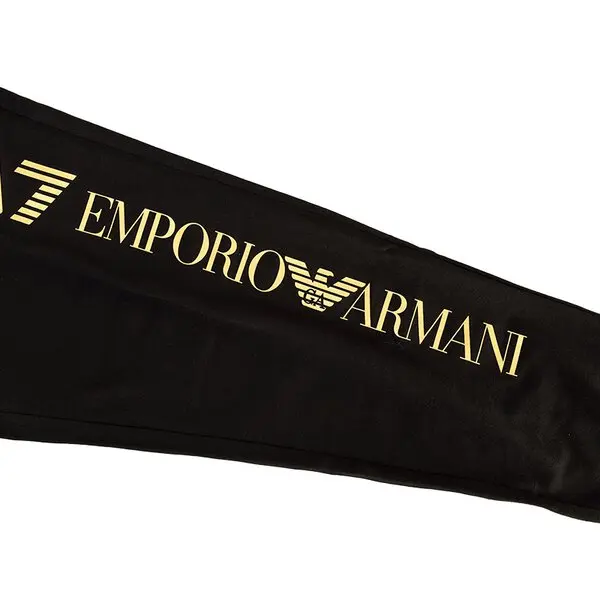 EA7 Logo Pattern Sweatpants - Black