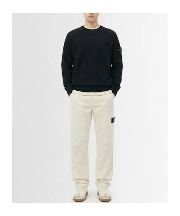 Stone Island Brushed Cotton Sweatshirt - Black