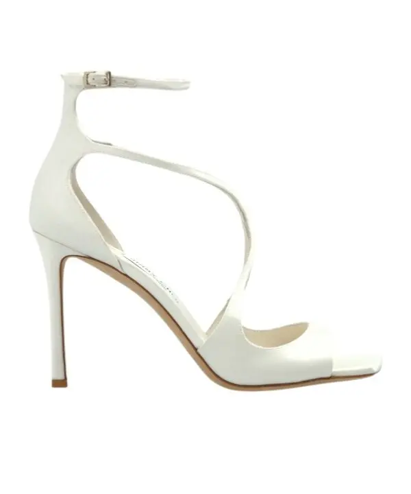 JIMMY CHOO Azia 95 Ankle-strapped Sandals - Ivory