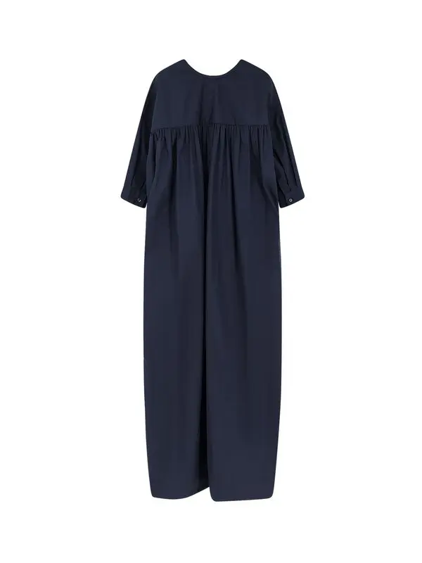 Aspesi Gathered V-neck Dress - Black
