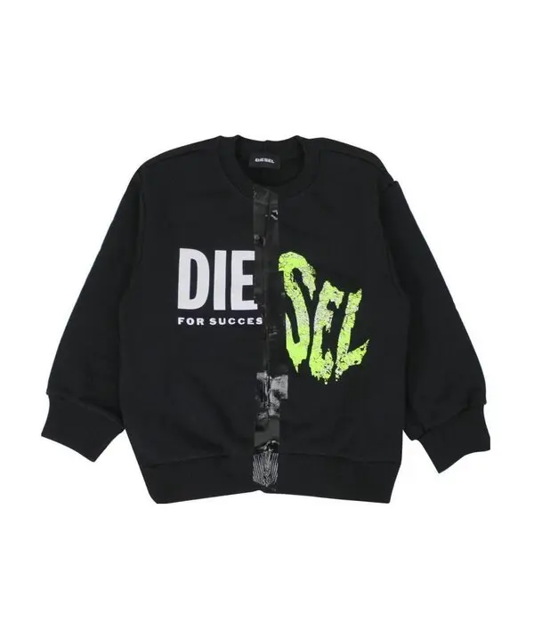 DIESEL® Logo Vintage Pullover - Black