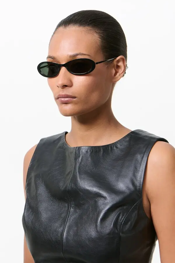 Our Legacy Tad Oval Sunglasses - Black