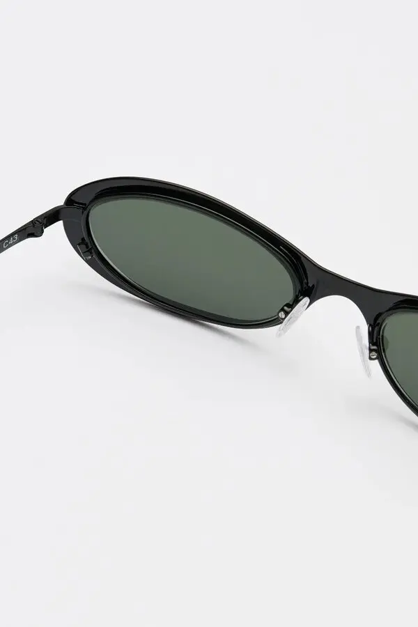 Our Legacy Tad Oval Sunglasses - Black