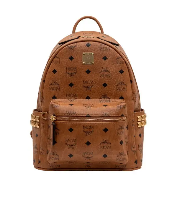 Mcm Stark Studded Mini Backpack - Brown