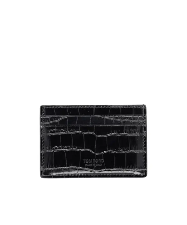 TOM FORD Logo Card Holder - Black