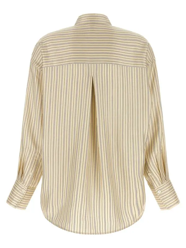 TOTEME Oversized Striped Shirt - White