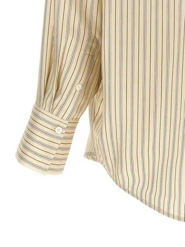 TOTEME Oversized Striped Shirt - White