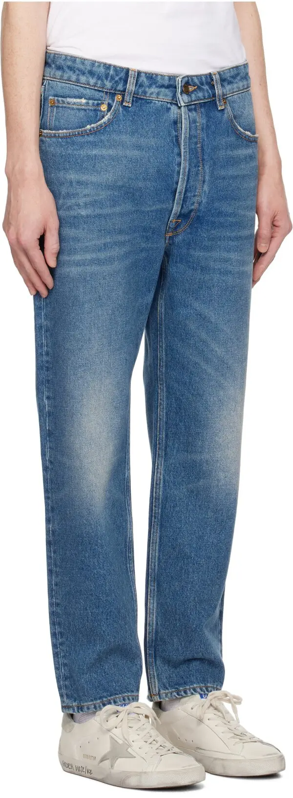 GOLDEN GOOSE Washed Effect Straight Leg Jeans
