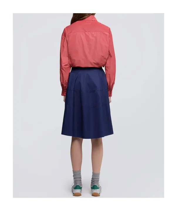 Aspesi Tiered Midi Skirt With Side Pockets