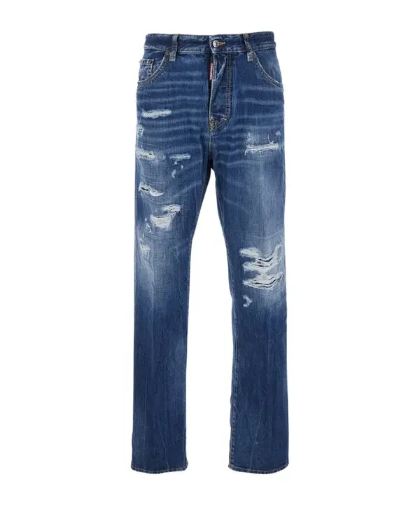 Dsquared2 Distressed Denim Jeans - Blue