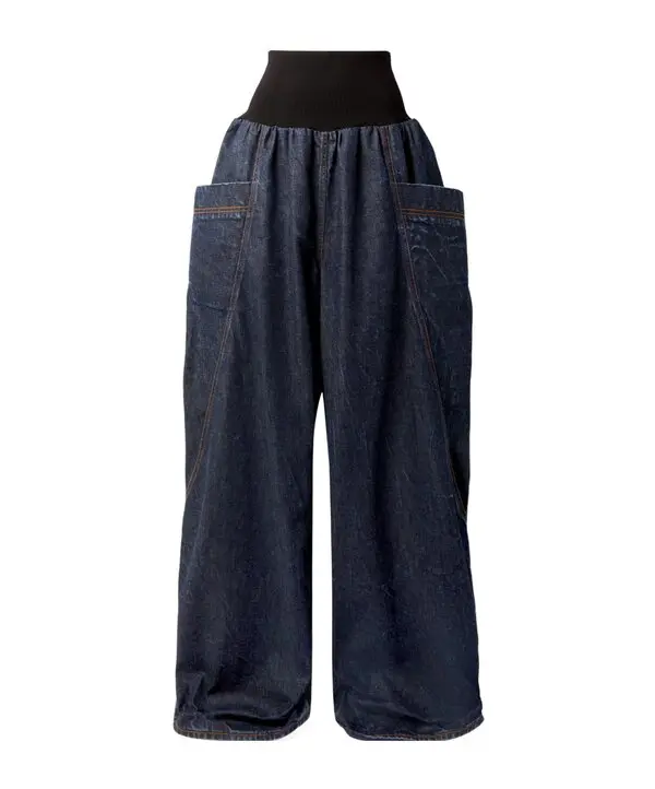 Alaïa Track Denim Pants - Dark Denim