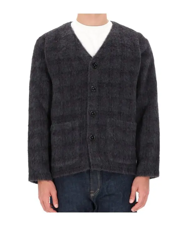 Our Legacy Checked Buttoned Cardigan - Black