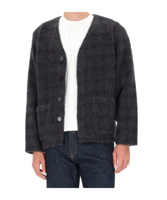 Our Legacy Checked Buttoned Cardigan - Black