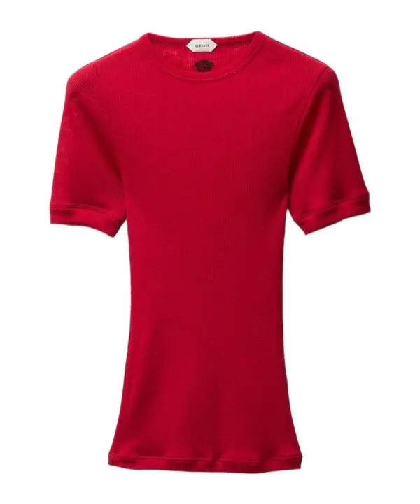 Versace Ribbed Short-sleeve T-shirt