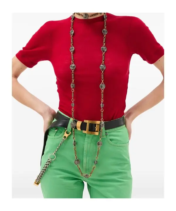 Versace Ribbed Short-sleeve T-shirt