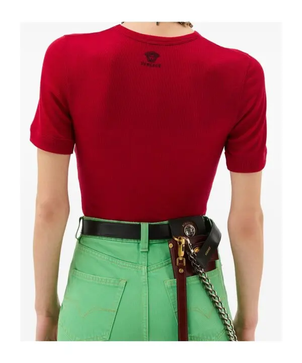 Versace Ribbed Short-sleeve T-shirt