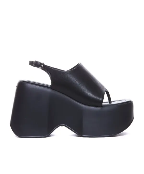 VIC MATIE Sensory Platform Heeled Sandals - Black