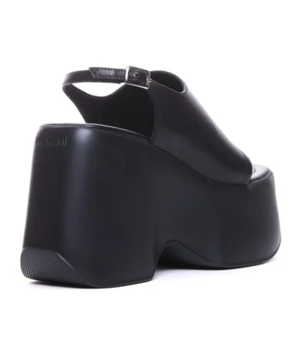 VIC MATIE Sensory Platform Heeled Sandals - Black