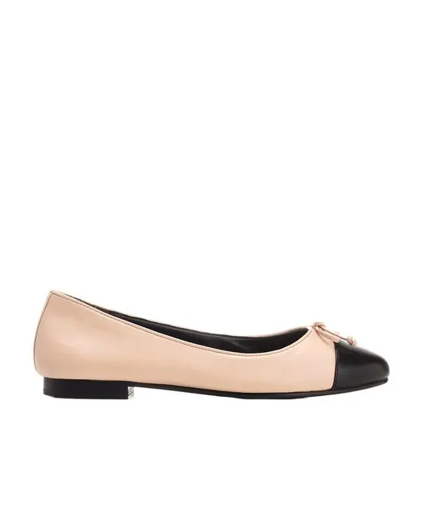 Tory Burch Ballet Flats With Bow Detailing - Nude