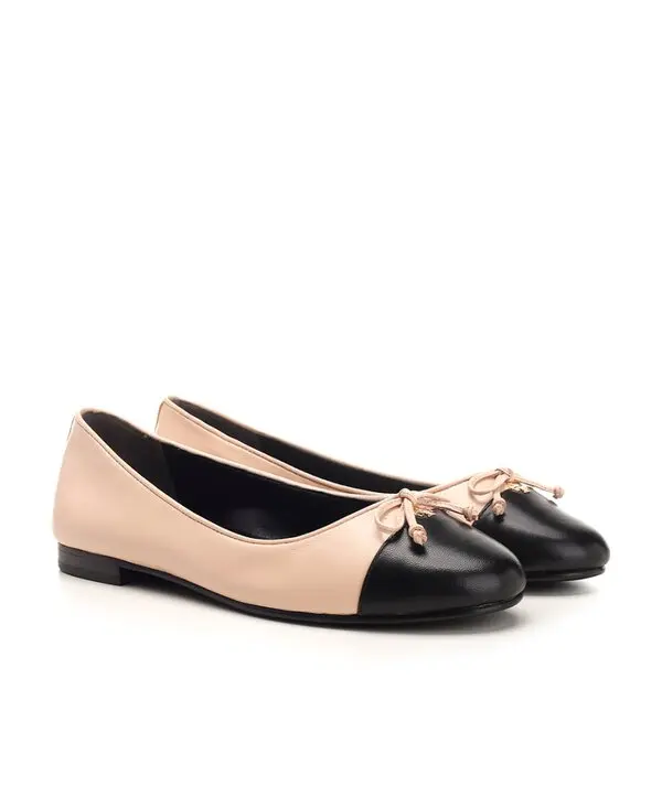 Tory Burch Ballet Flats With Bow Detailing - Nude