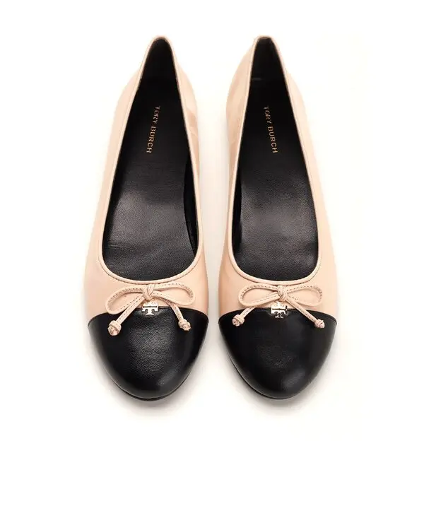 Tory Burch Ballet Flats With Bow Detailing - Nude